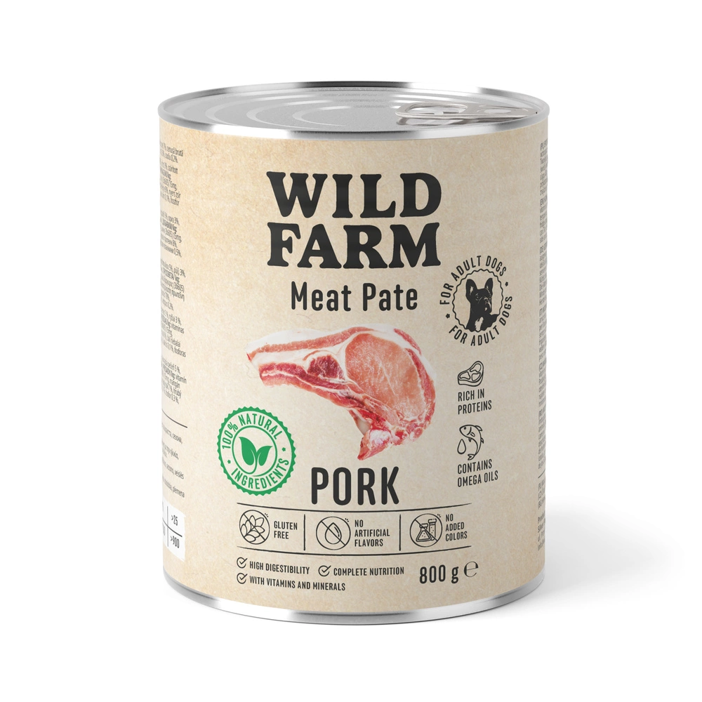 WILD FARM Pâté de porc 800 g nourriture pour chien sans gluten ...